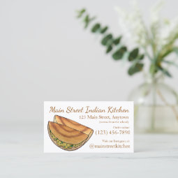 Masala Dosas Indian Food Cuisine Restaurant Chef Business Card | Zazzle