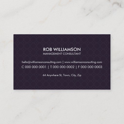 MASCULINE BUSINESS CARD :: minimalist smart simple | Zazzle