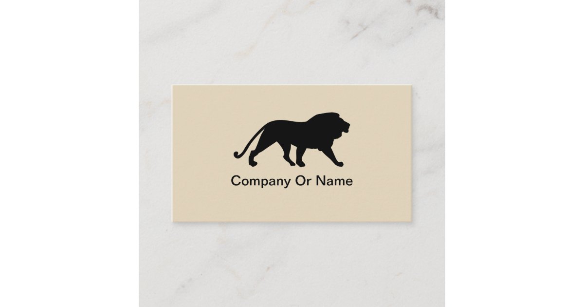 Masculine Lion Design Business Card | Zazzle