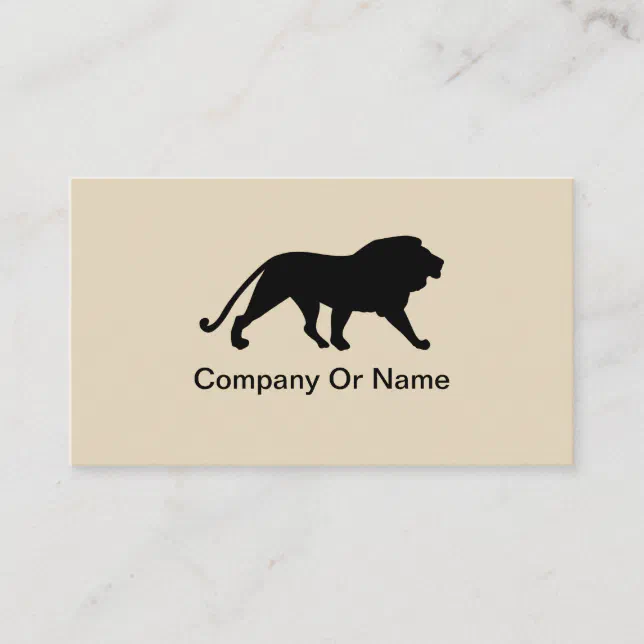 Masculine Lion Design Business Card | Zazzle