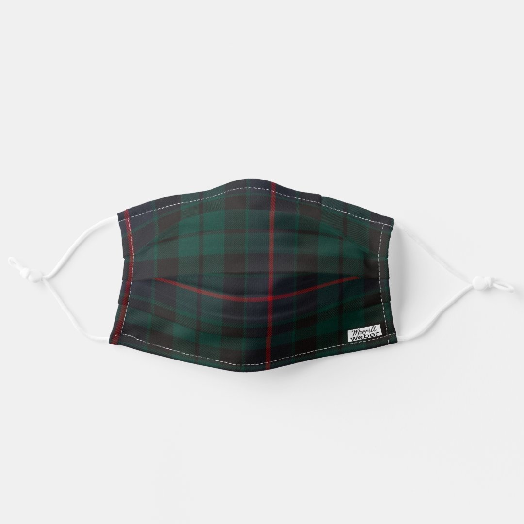 MASCULINE TARTAN PLAID FACE MASK FOR HIM | Zazzle