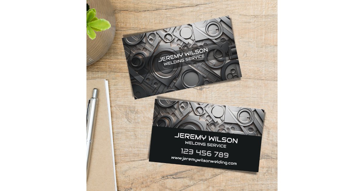 Masculine Welder Metal Welding Service Steelwork Business Card | Zazzle