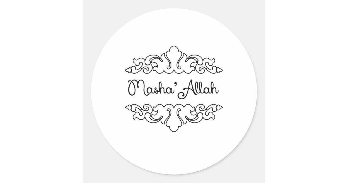 Masha'allah Classic Round Sticker | Zazzle