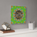 Mashallah Eastern Glamour Arabic Calligraphy Square Wall Clock | Zazzle