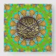 Mashallah Eastern Glamour Arabic Calligraphy Square Wall Clock | Zazzle