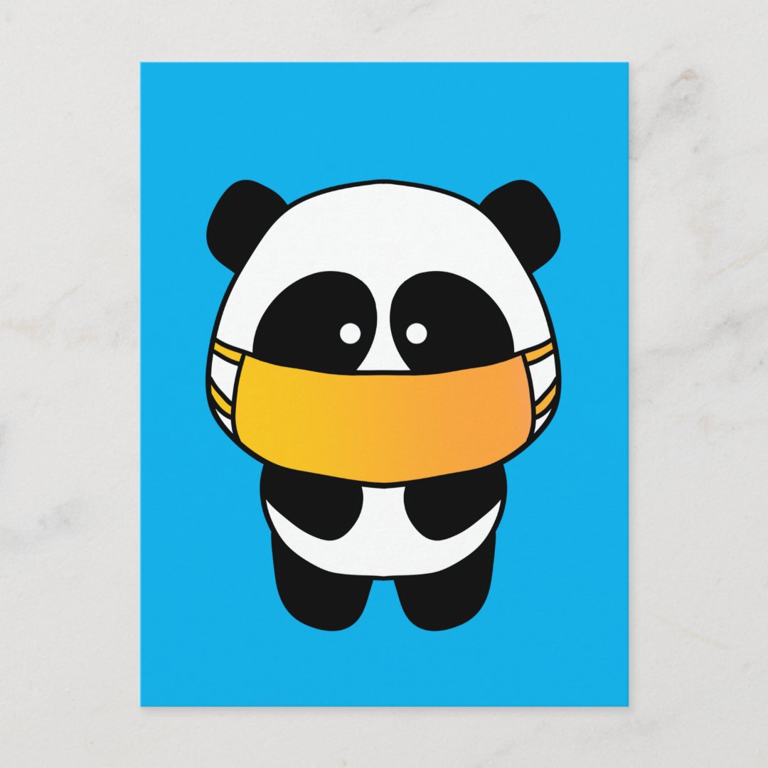 Mask Panda Postcard | Zazzle