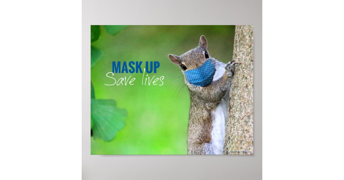 Mask Up Save Lives Poster | Zazzle