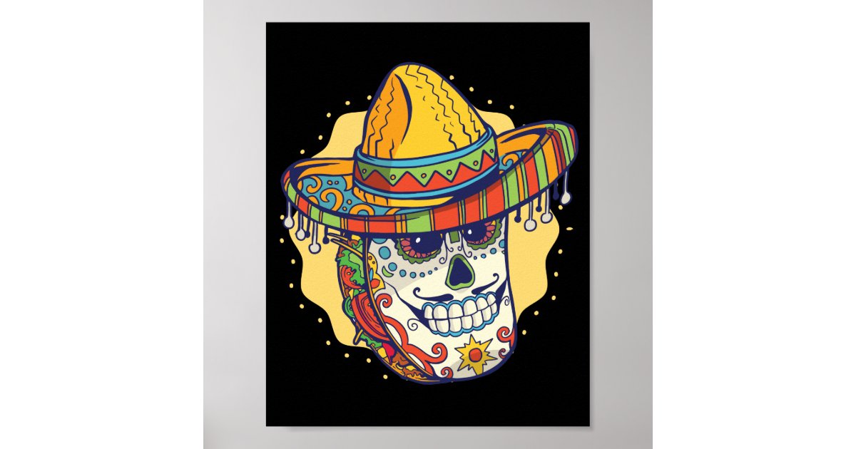 Masked Mexican Taco Funny Poster | Zazzle