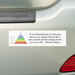 Maslow's Hierarchy of needs Bumper Sticker | Zazzle
