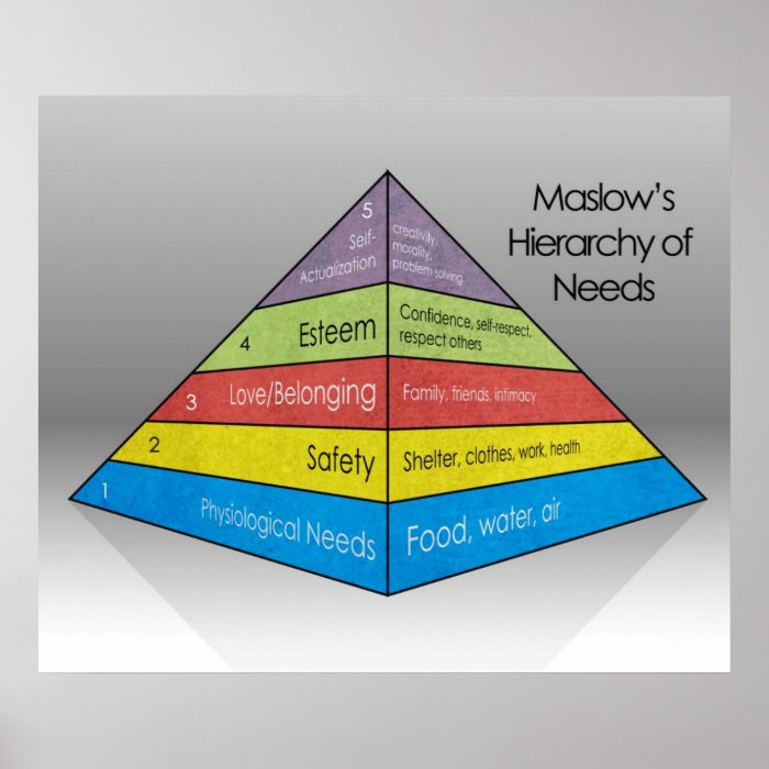 Maslow's Hierarchy of Needs *UPDATED* Poster | Zazzle