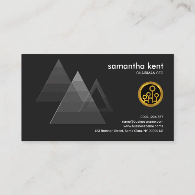 Maslow's Theory Triangle CEO Chairman Business Card | Zazzle