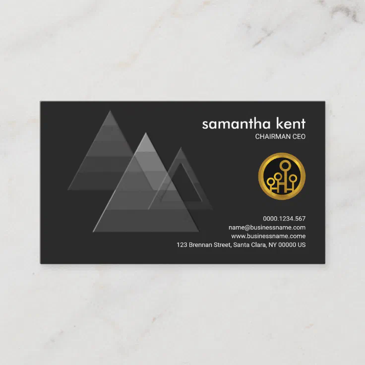 Maslow's Theory Triangle CEO Chairman Business Card | Zazzle