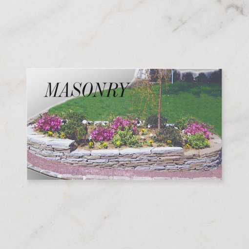 Mason Bricklayer Stone Brick work Business Card | Zazzle