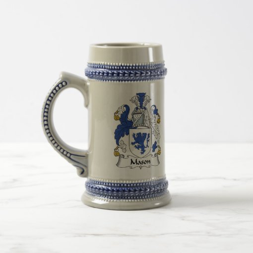 Mason Coat of Arms Stein - Family Crest | Zazzle