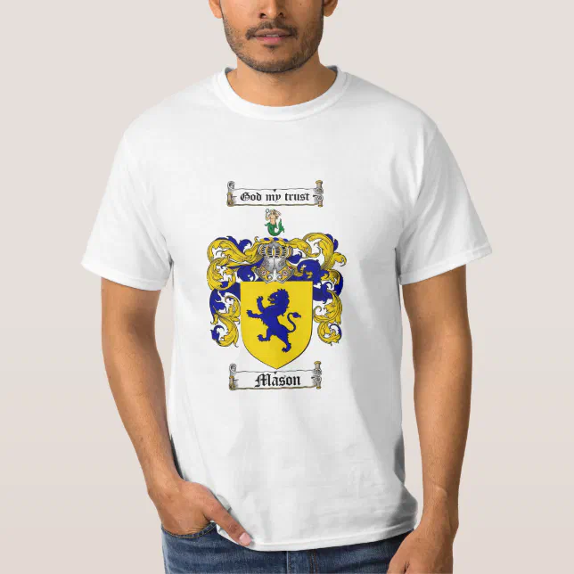 Mason Family Crest - Mason Coat of Arms T-Shirt | Zazzle