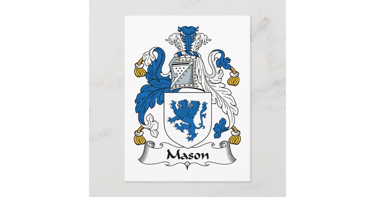 Mason Family Crest Postcard | Zazzle