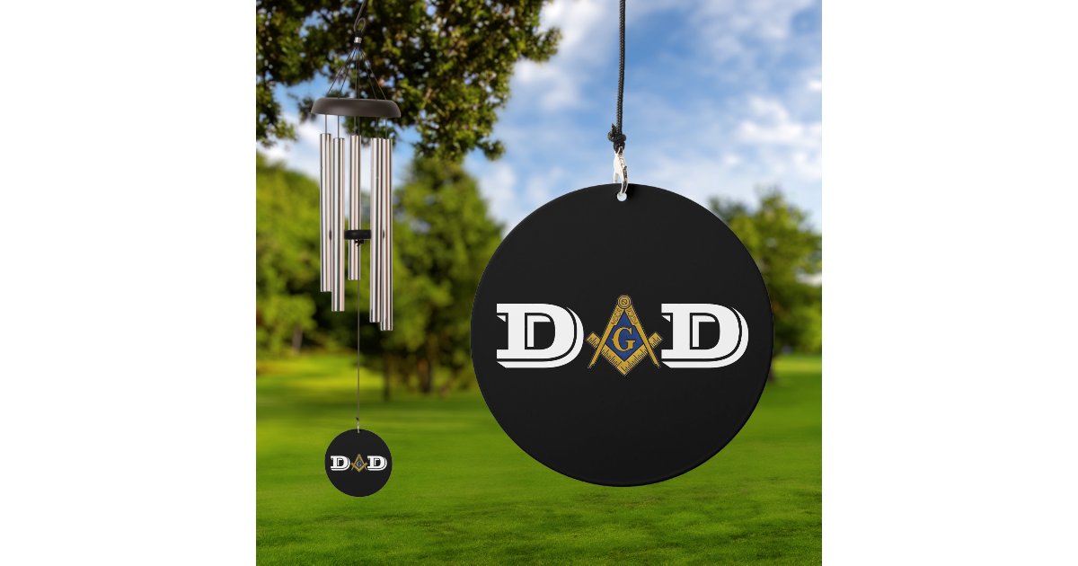 Mason Freemasonry Masonic Masonry Freemason Dad Wind Chime | Zazzle