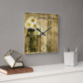Mason Jar and Daisies Personalized Kitchen Clock | Zazzle