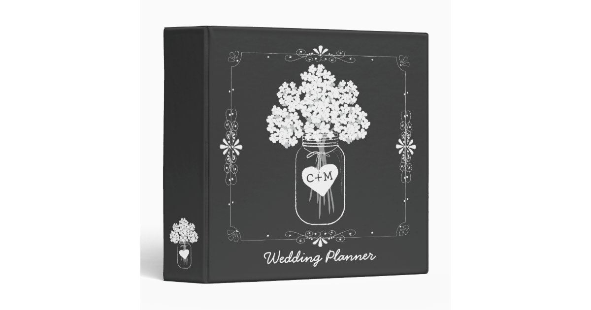 Mason Jar Bride's Wedding Planner Binder | Zazzle