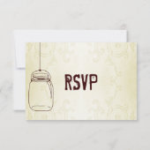Mason Jar Country Swirls Wedding RSVP Cards | Zazzle