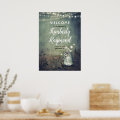 Mason Jar Fireflies Rustic Wedding Welcome Sign | Zazzle