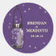 Mason Jars with fireflies Wedding Classic Round Sticker | Zazzle