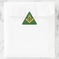 Mason Masonic on Green Triangle Sticker | Zazzle