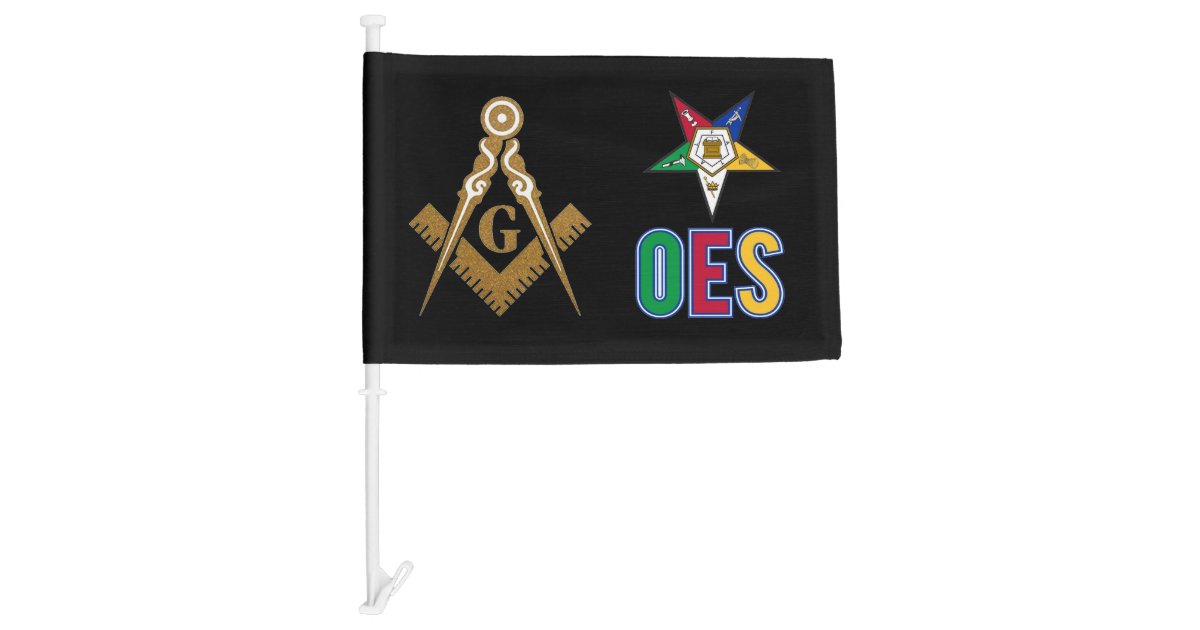 Mason OES Car Flag | Zazzle