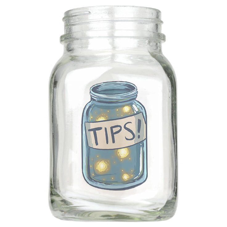 Mason Tips Glow Jar | Zazzle