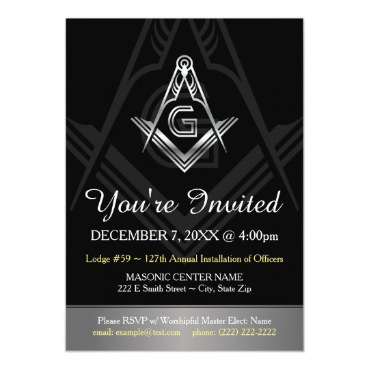 Masonic Annual Installation of Officers Invitation | Zazzle.com