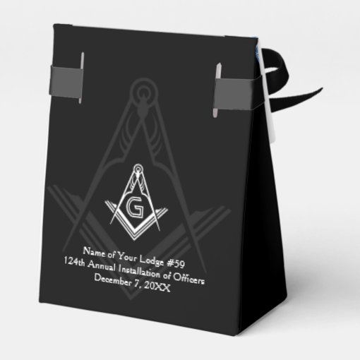 Masonic Black Tuxedo Template Thank You Party Favor Boxes | Zazzle