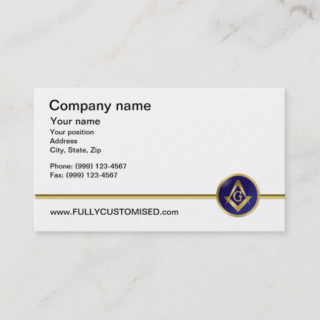 Masonic Business Card | Zazzle