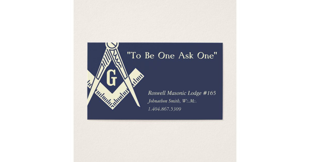 Masonic Business Card | Zazzle.com
