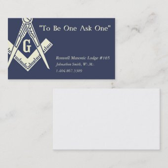Masonic Business Card | Zazzle
