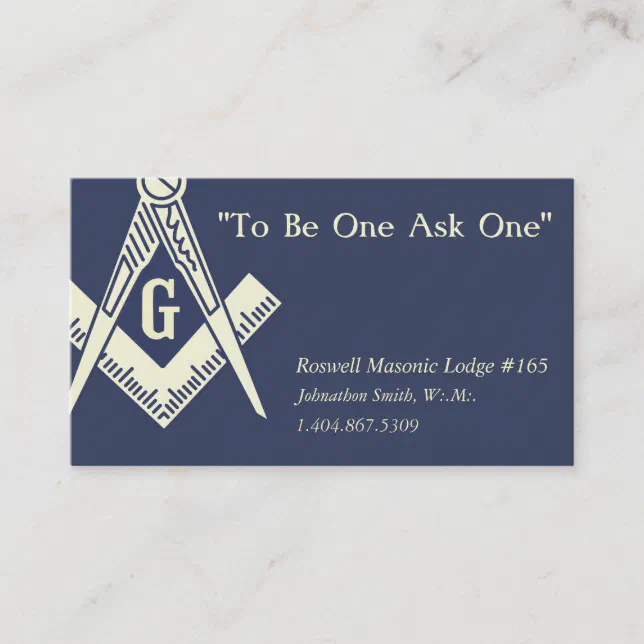 Masonic Business Card | Zazzle