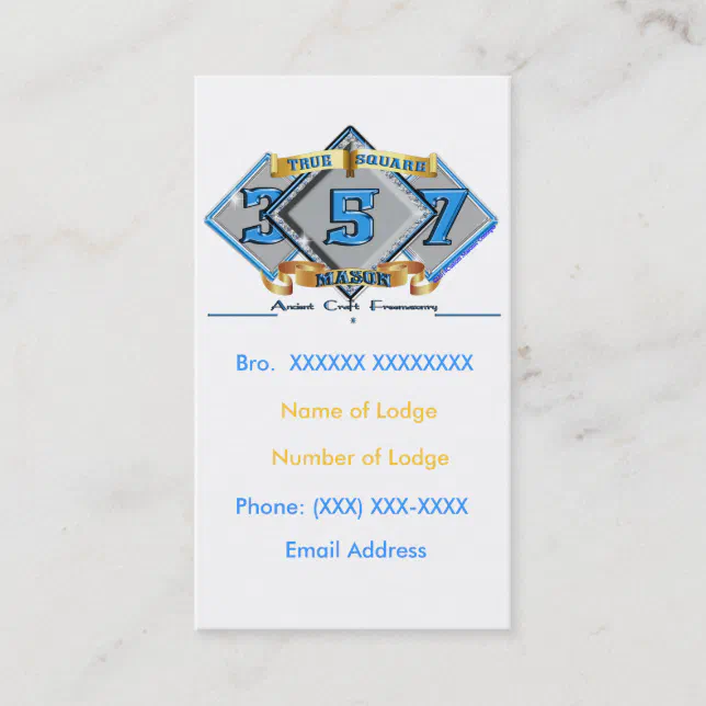 Masonic Business Card | Zazzle