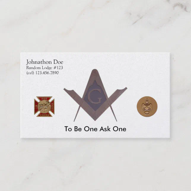 Masonic Business Card | Zazzle