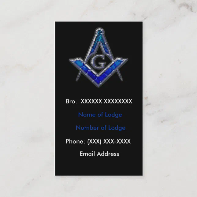 Masonic Business Card 2 | Zazzle