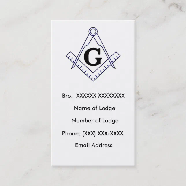 Masonic Business Card 3 | Zazzle