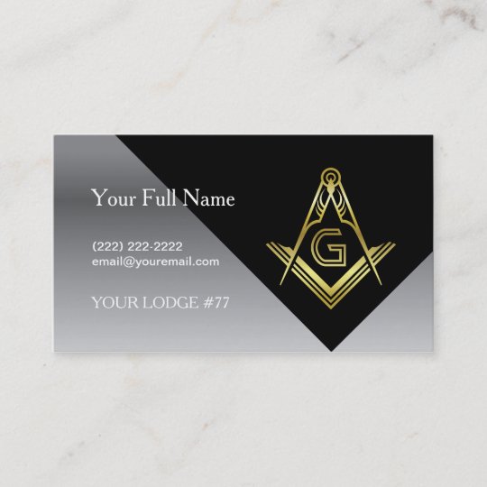 Masonic Business Card Designs | Black Gold Silver | Zazzle.com