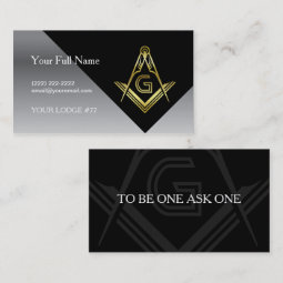 Masonic Business Card Designs | Black Gold Silver | Zazzle