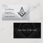 Silver Masonic Business Card Template | Freemason | Zazzle.com