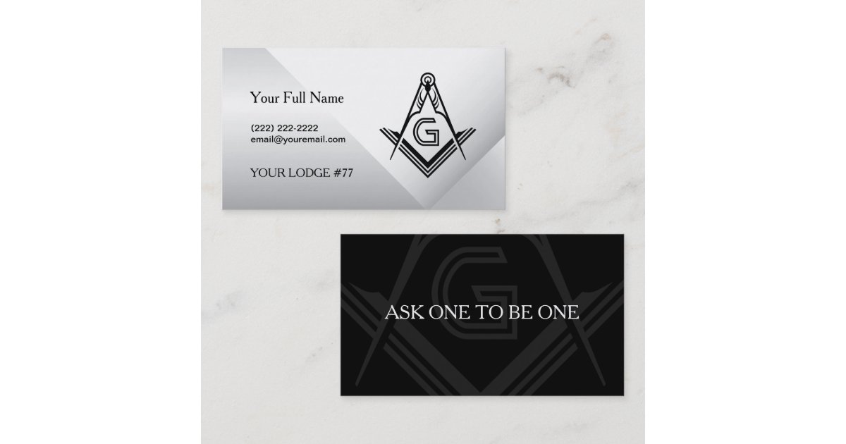 Masonic Card Business Card Templates | Freemason | Zazzle