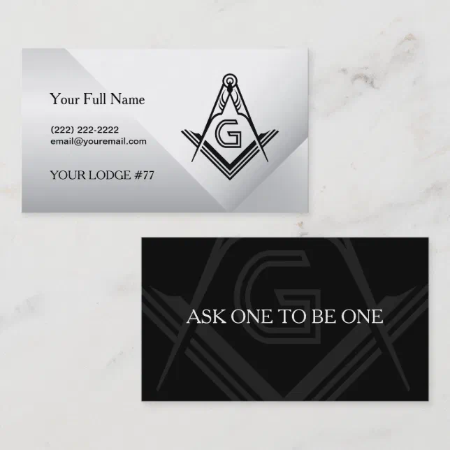 Masonic Card Business Card Templates | Freemason | Zazzle