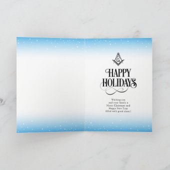 Masonic Christmas Cards | Freemason Happy Holidays | Zazzle