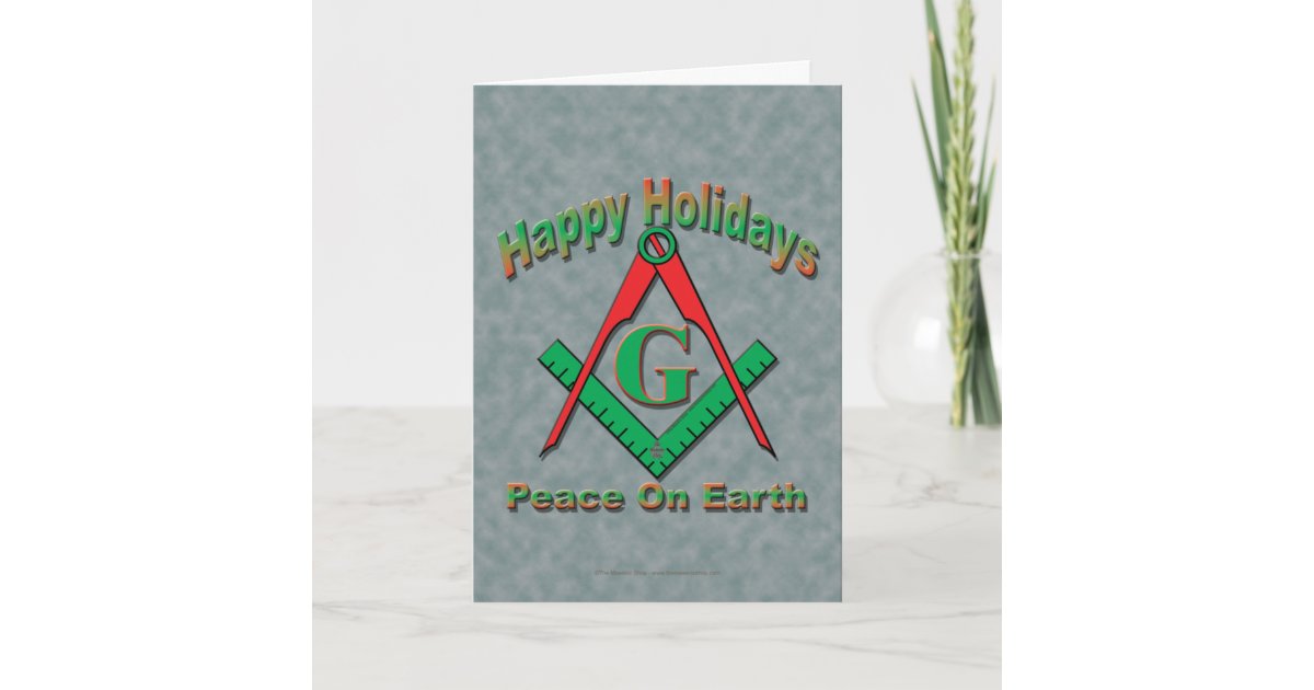 Masonic Christmas Holiday Card | Zazzle