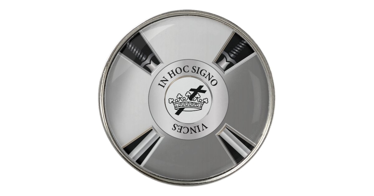 Masonic cross golf ball marker | Zazzle