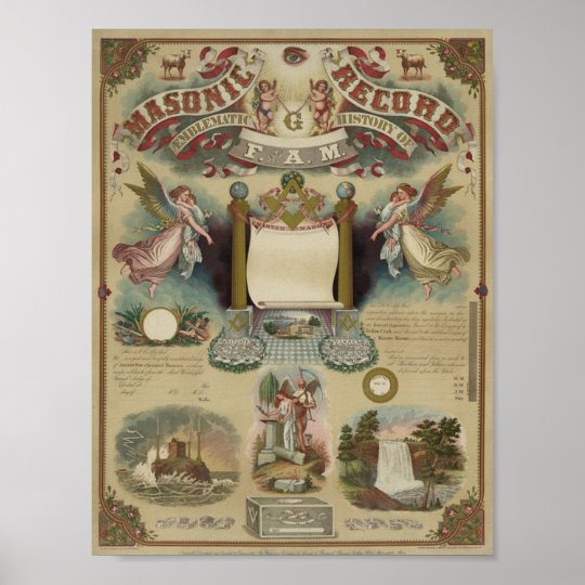 Masonic Diploma Certificate Poster | Zazzle.com