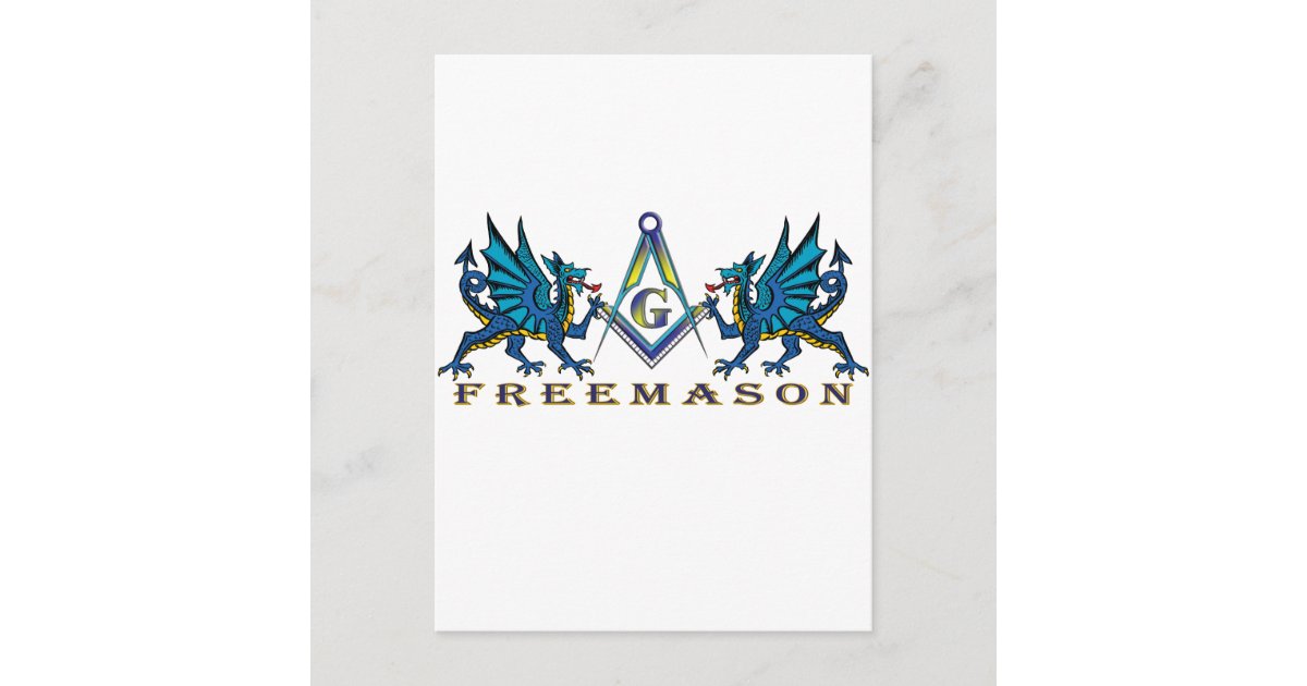 Masonic dragons postcard | Zazzle