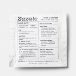 Masonic Favors Black and Gold Freemason Hand Sanitizer Packet | Zazzle